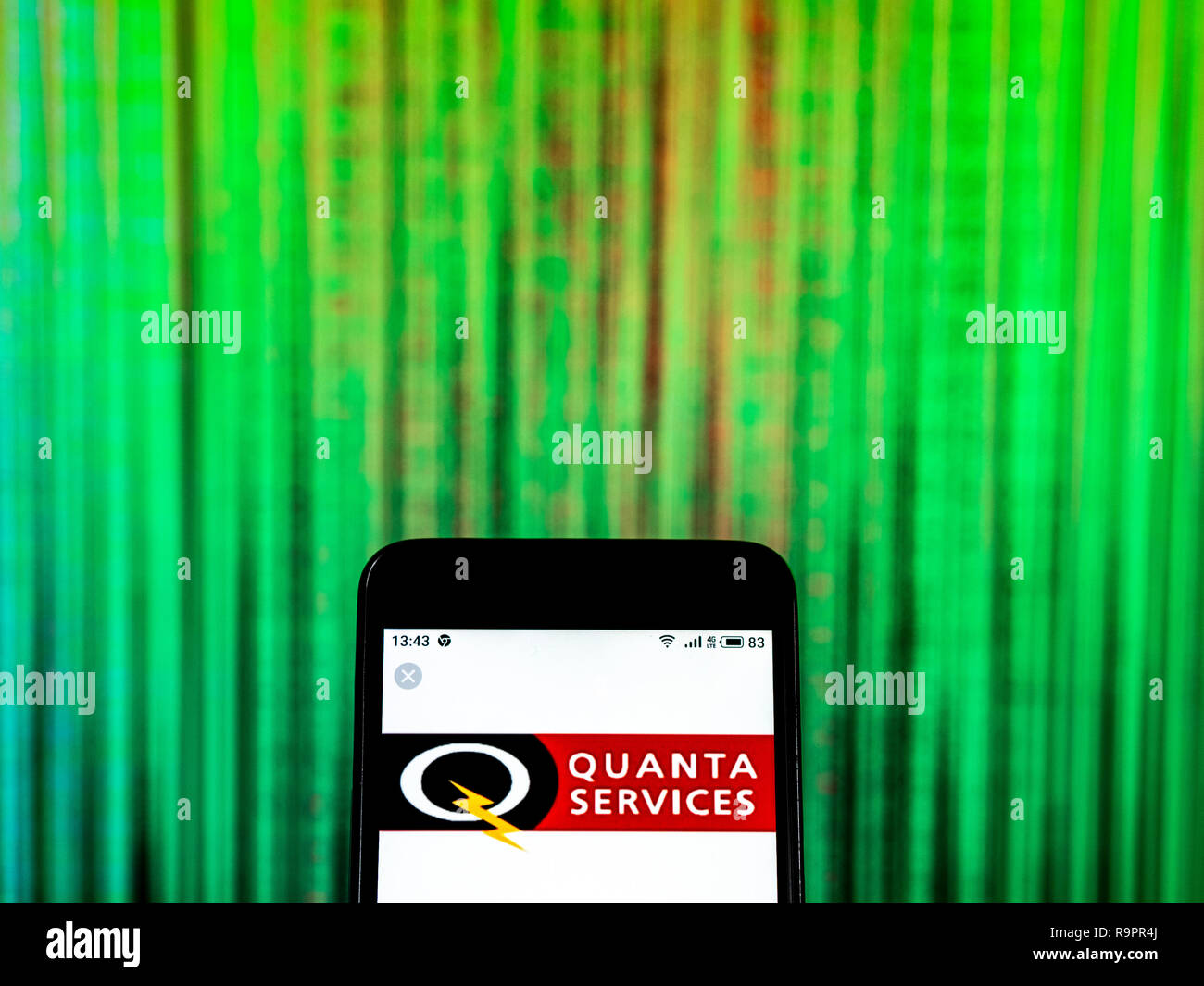 Quanta Services Construction engineering company logo seen displayed on ...