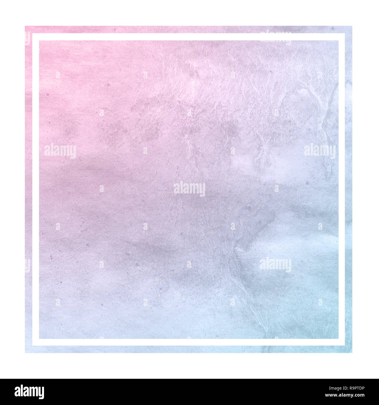 Space colors hand drawn watercolor rectangular frame background texture ...