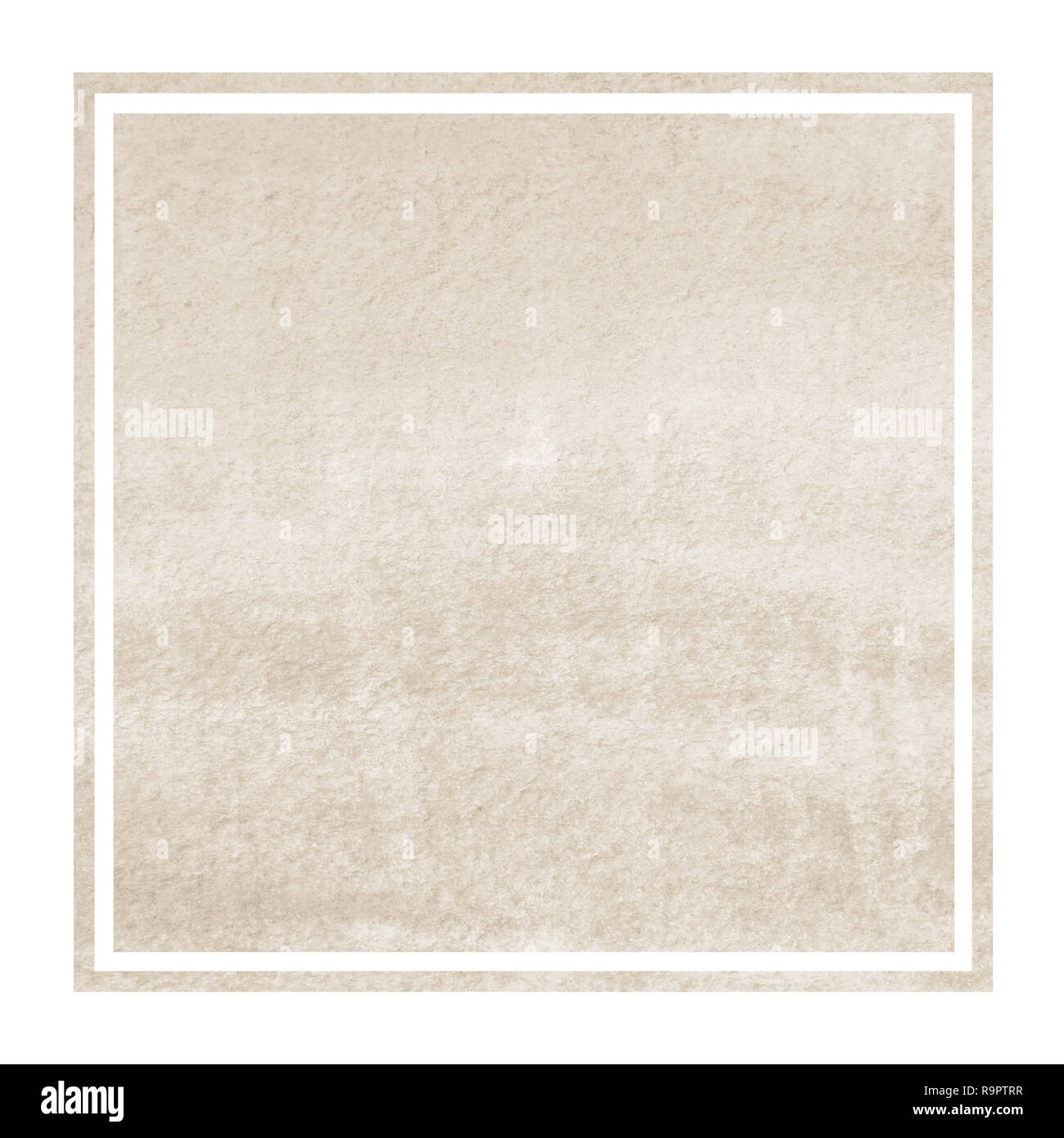 Brown hand drawn watercolor rectangular frame background texture with ...