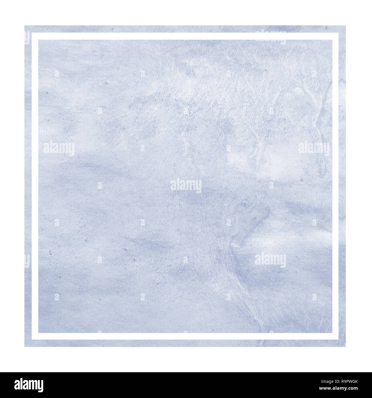 Dark blue hand drawn watercolor rectangular frame background texture ...