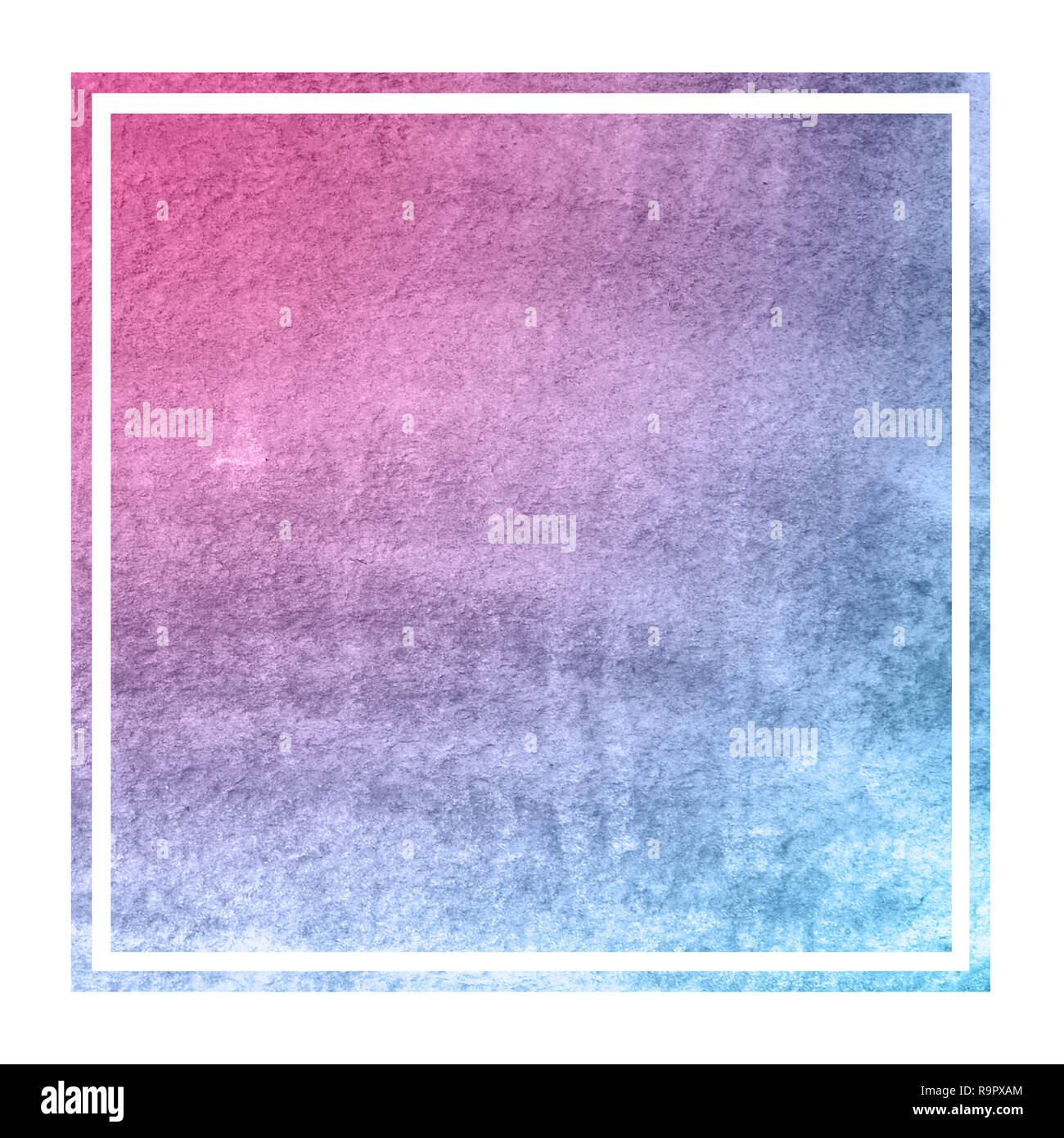 Space colors hand drawn watercolor rectangular frame background texture ...