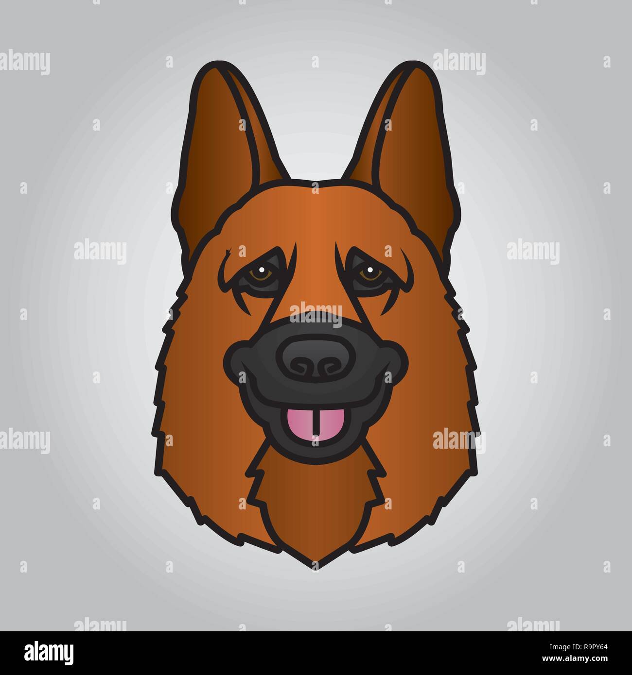Police Dog Head Illustration and mascot, good for print Stock Vector ...