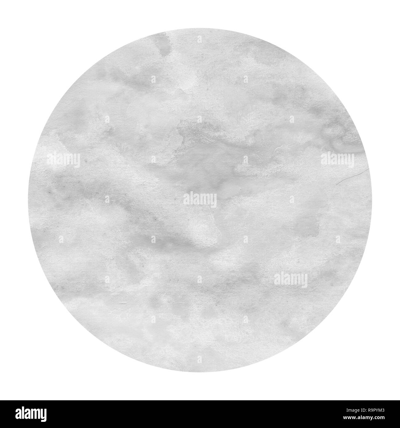 Monochrome hand drawn watercolor circular frame background texture with ...