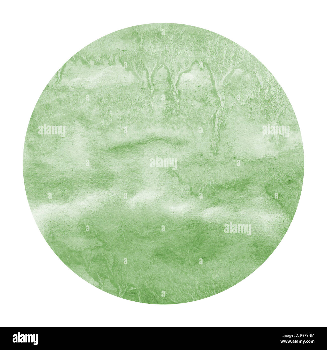 Dark green hand drawn watercolor circular frame background texture with ...