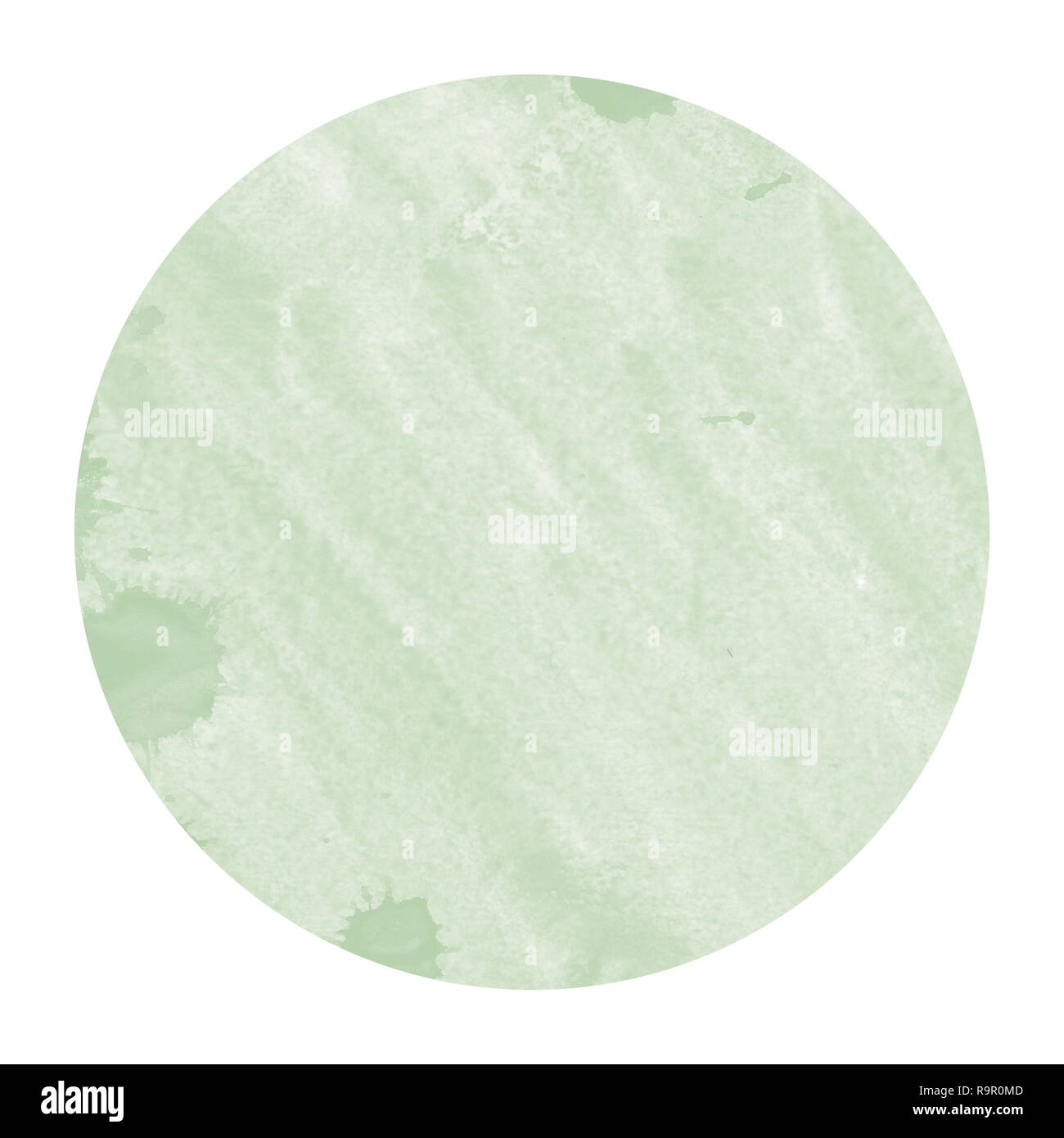 Dark green hand drawn watercolor circular frame background texture with ...