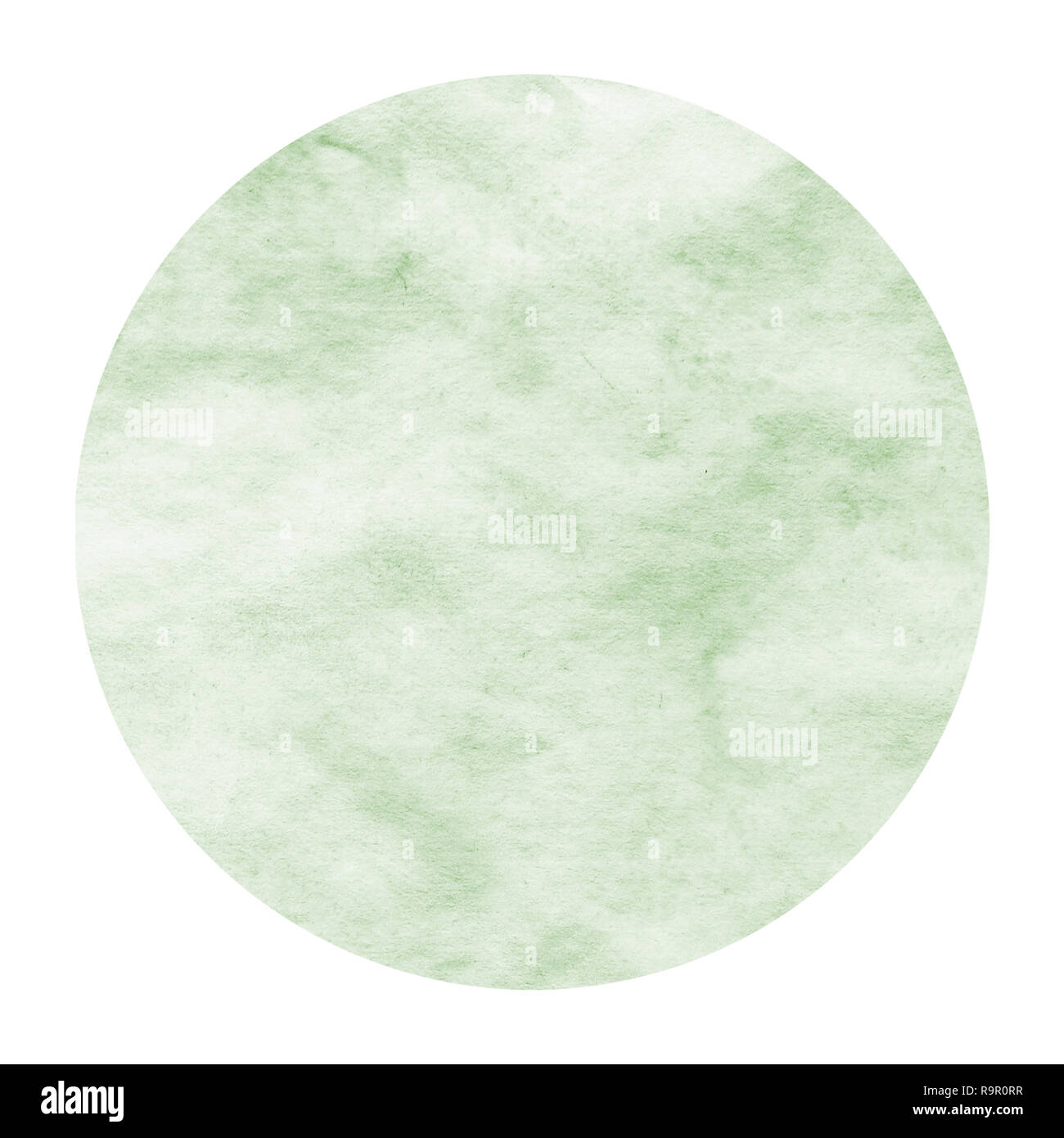 Dark green hand drawn watercolor circular frame background texture with ...