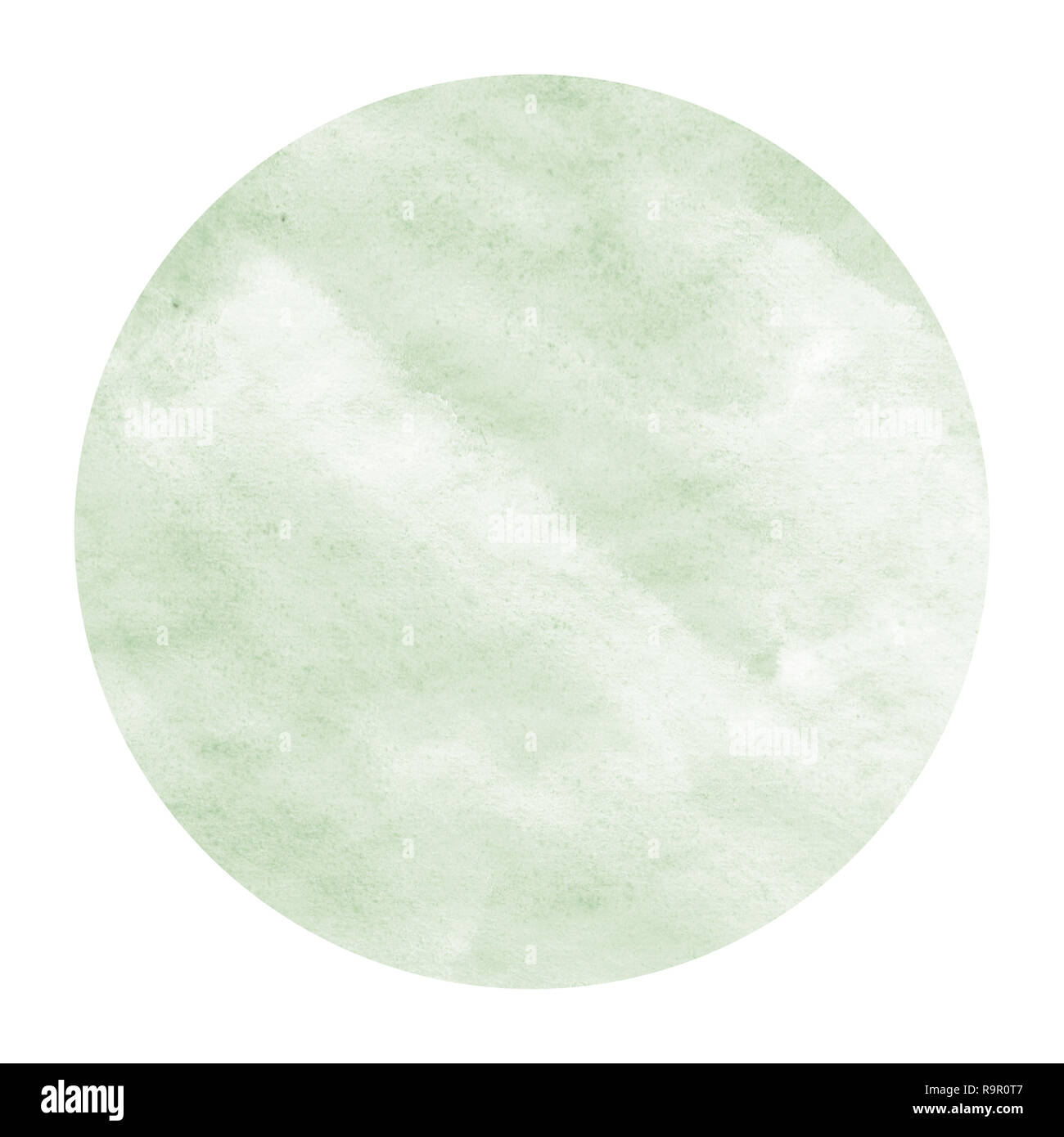 Dark green hand drawn watercolor circular frame background texture with ...