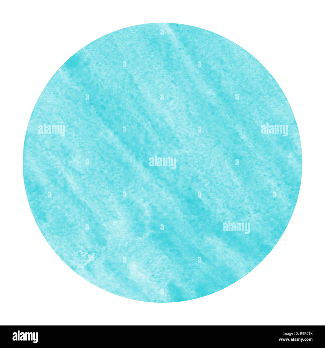 Light blue hand drawn watercolor circular frame background texture with ...