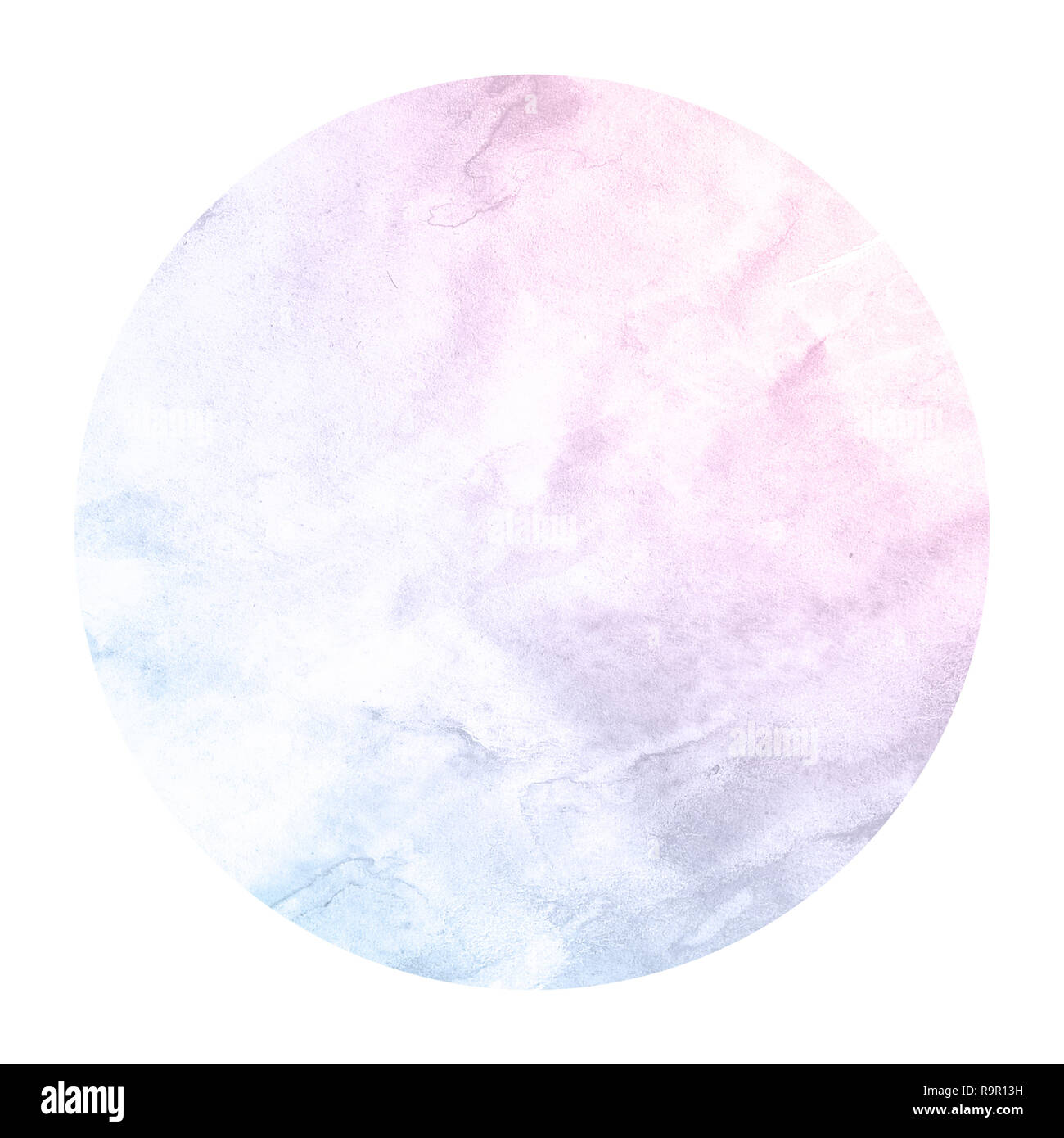 Space colors hand drawn watercolor circular frame background texture ...