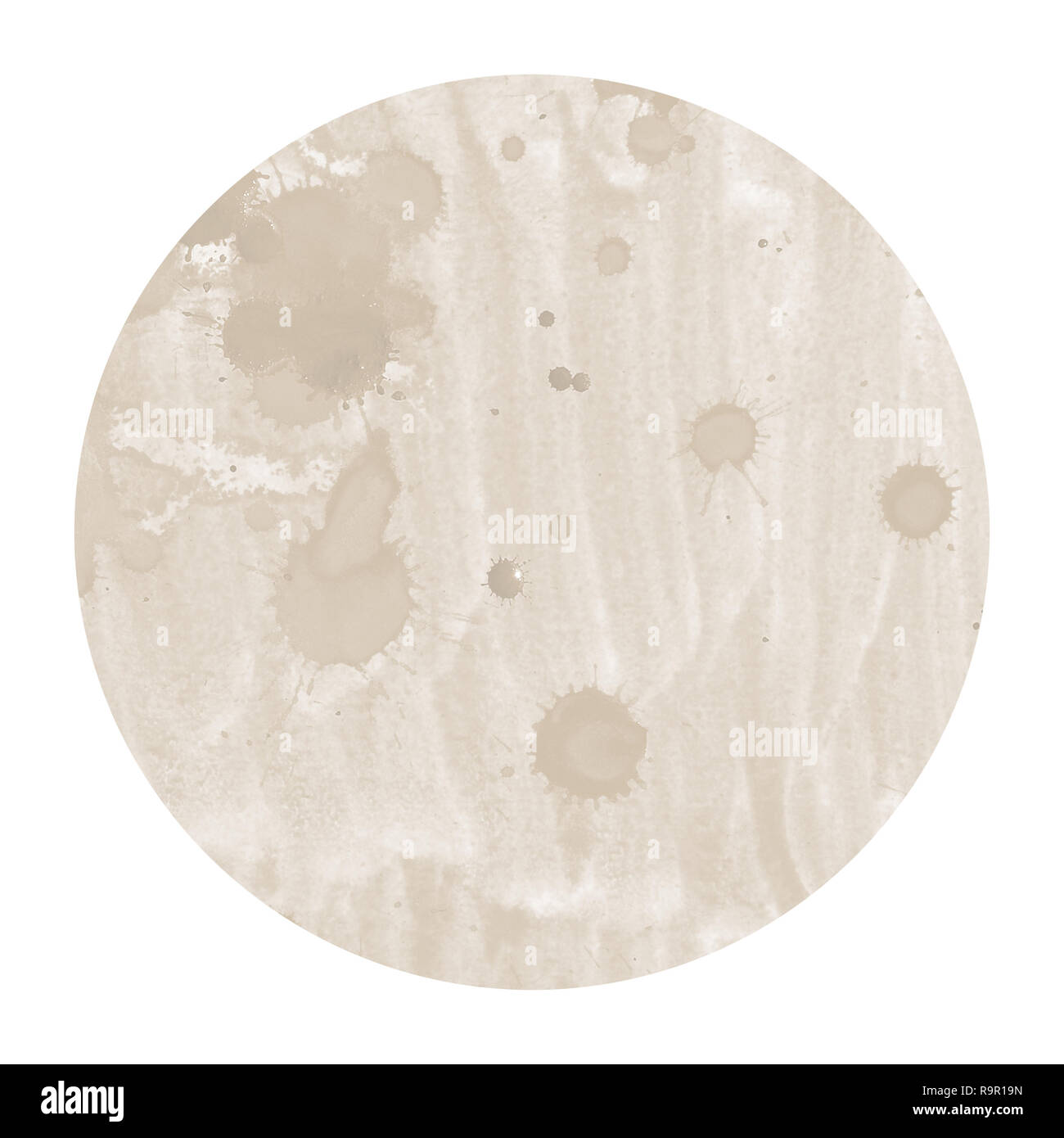 Brown hand drawn watercolor circular frame background texture with ...