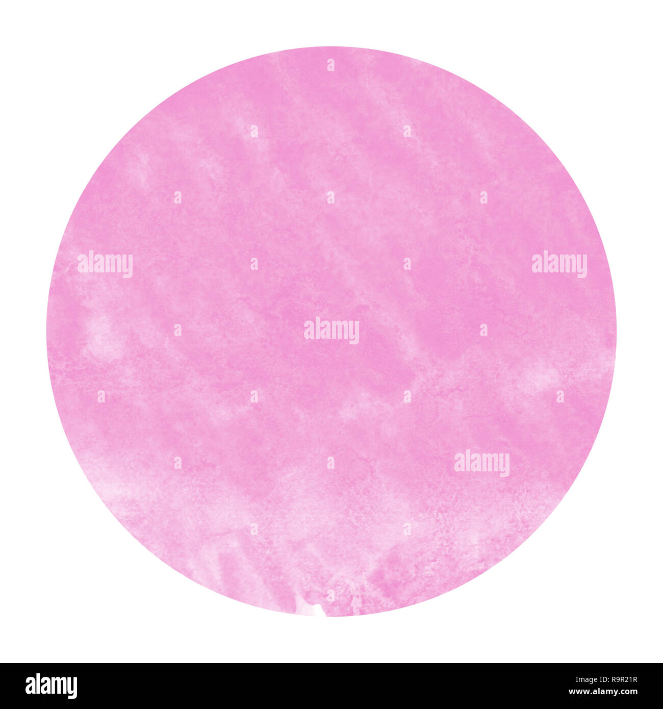 Pink hand drawn watercolor circular frame background texture with ...