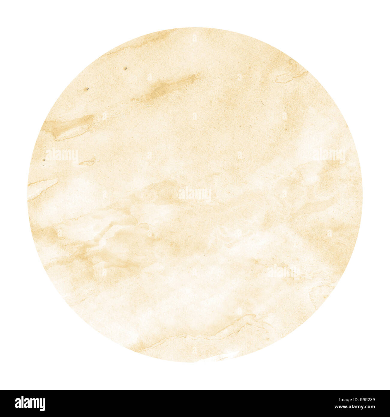 Light orange hand drawn watercolor circular frame background texture ...