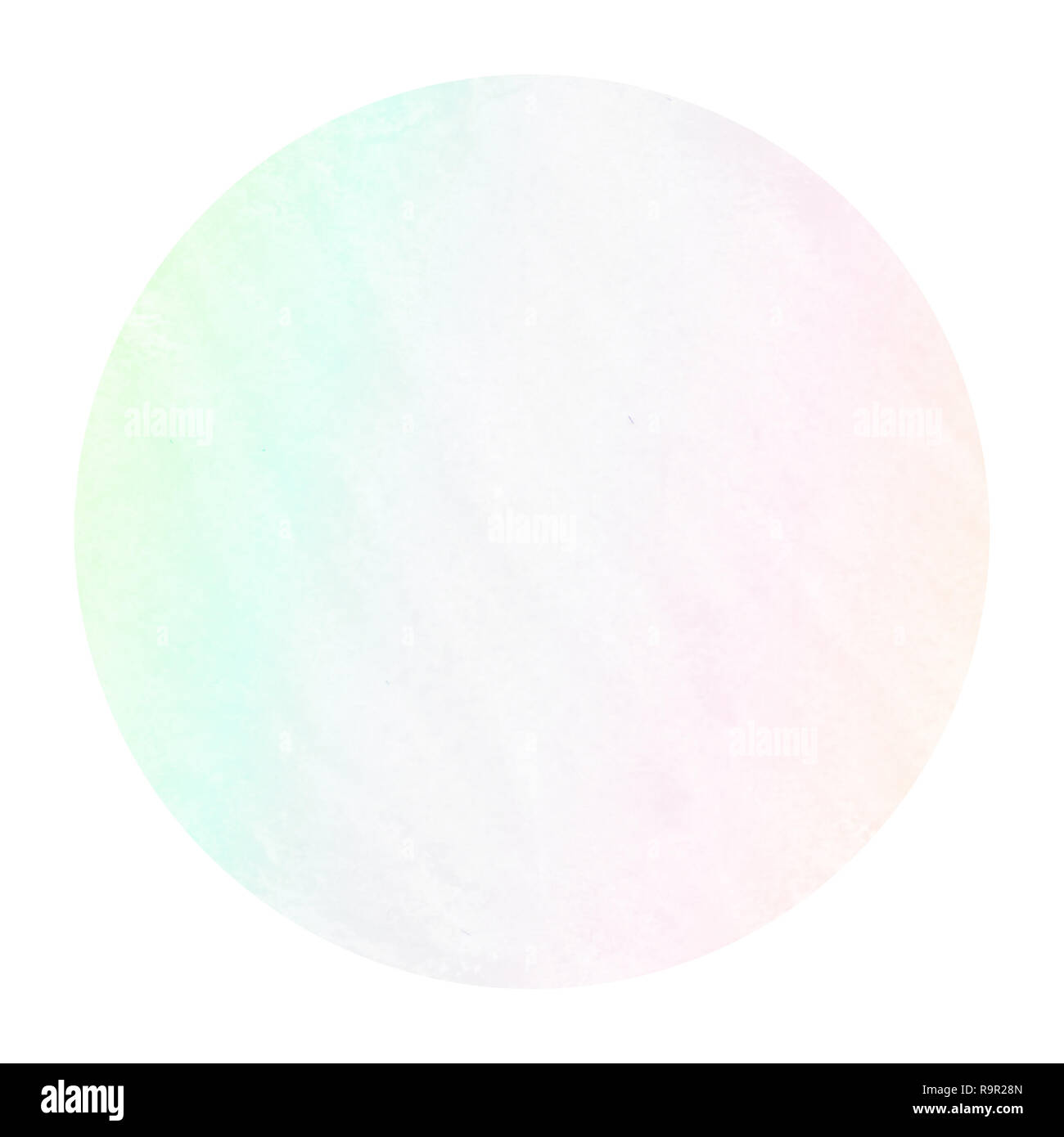 Multicolored hand drawn watercolor circular frame background texture ...