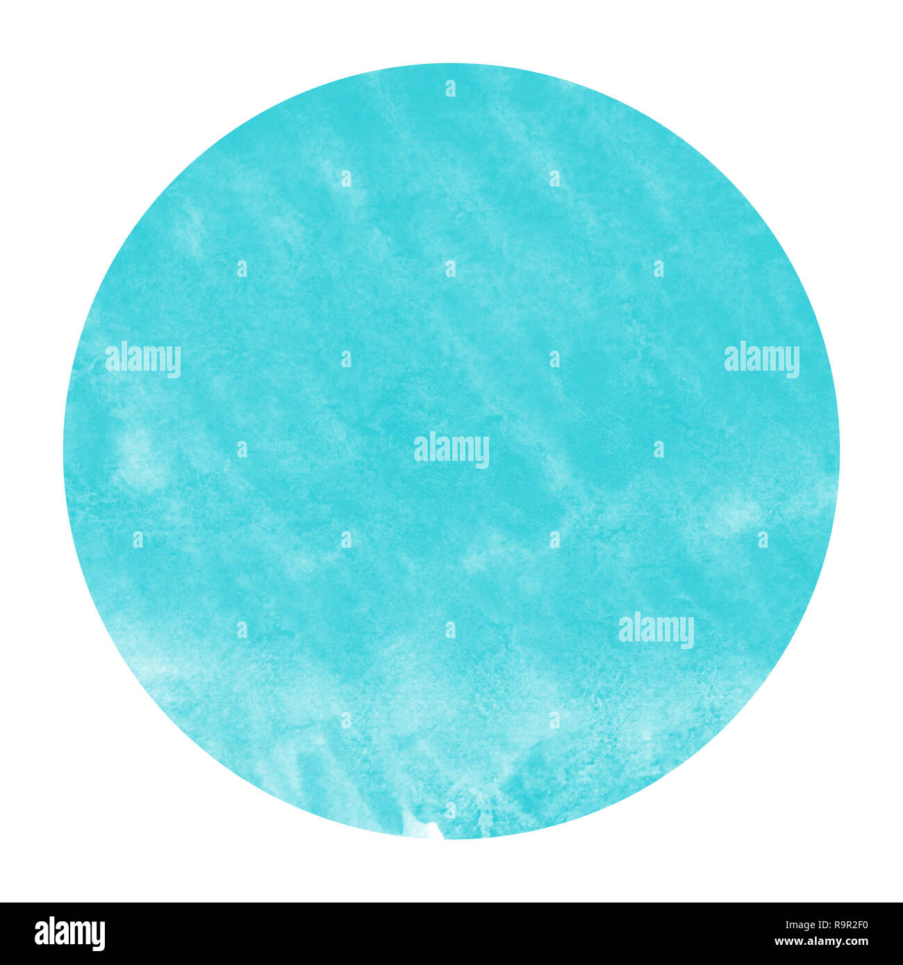 Light blue hand drawn watercolor circular frame background texture with ...
