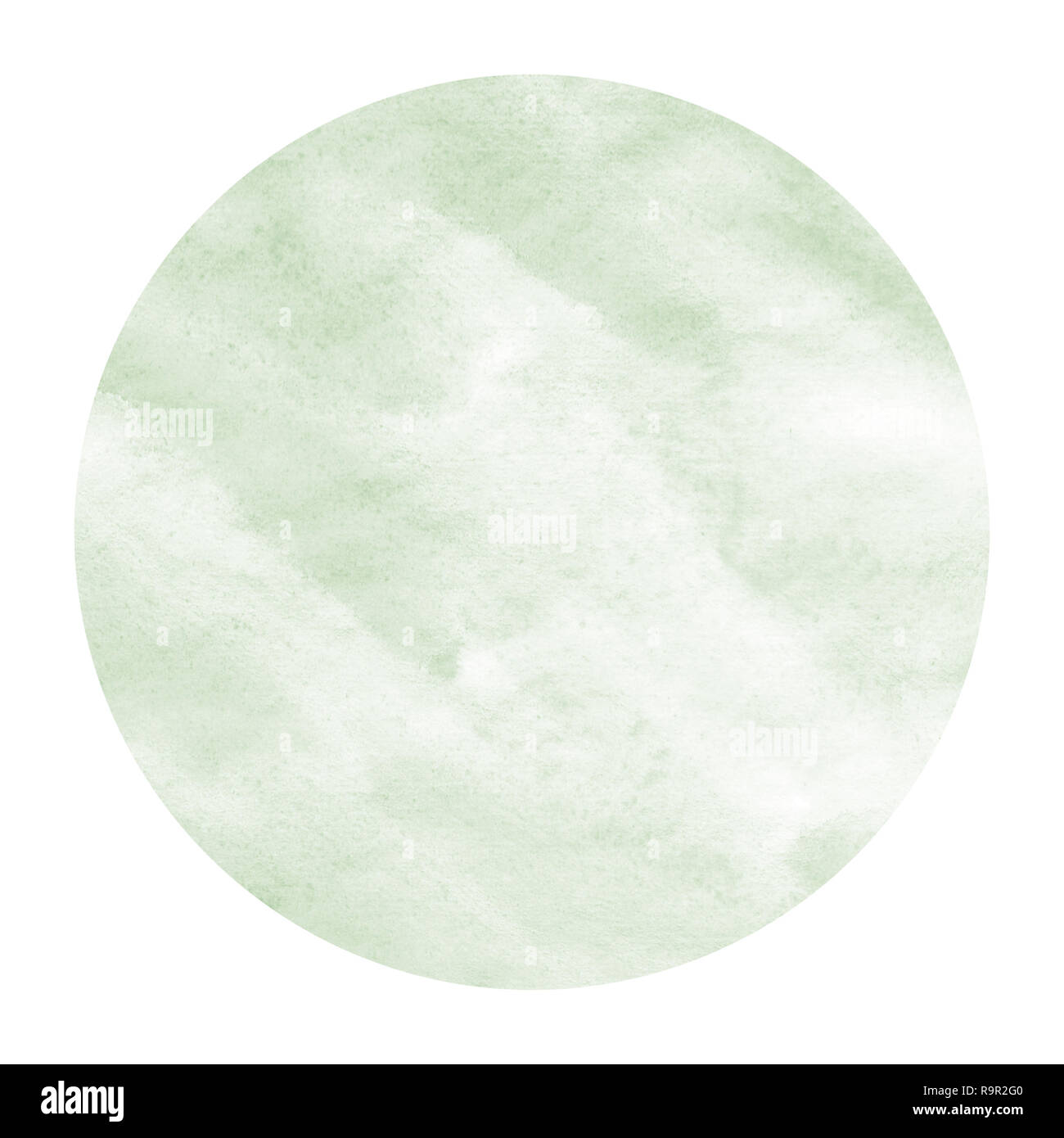 Dark green hand drawn watercolor circular frame background texture with ...