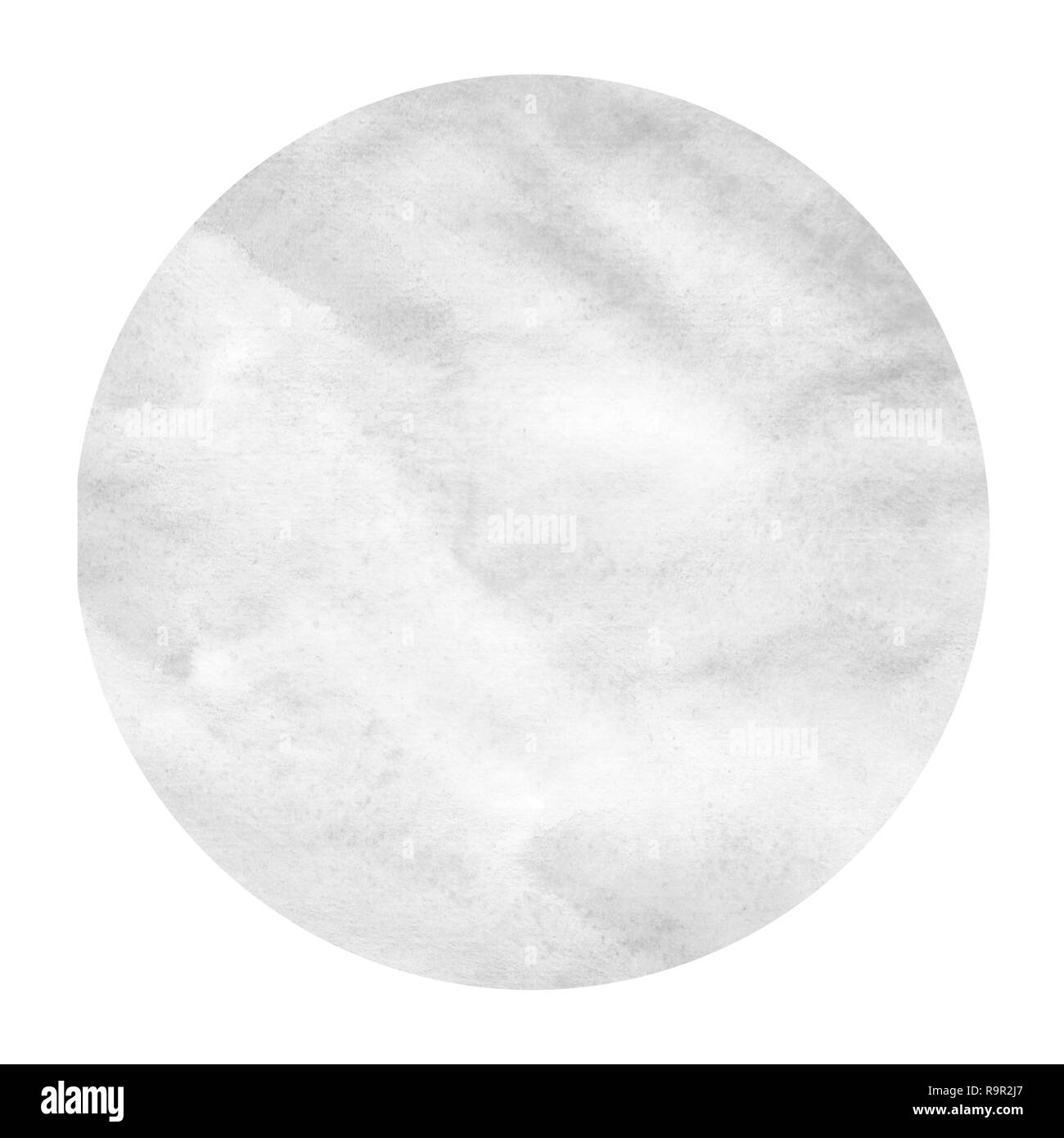 Monochrome hand drawn watercolor circular frame background texture with ...