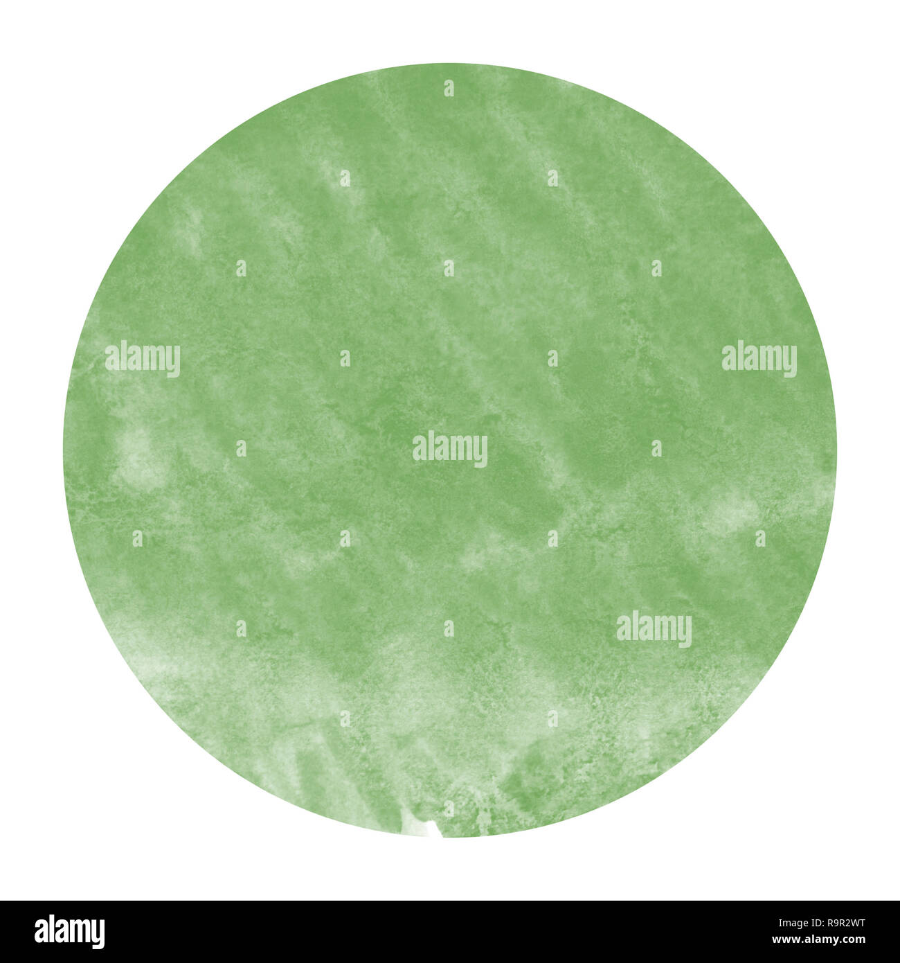 Dark green hand drawn watercolor circular frame background texture with ...