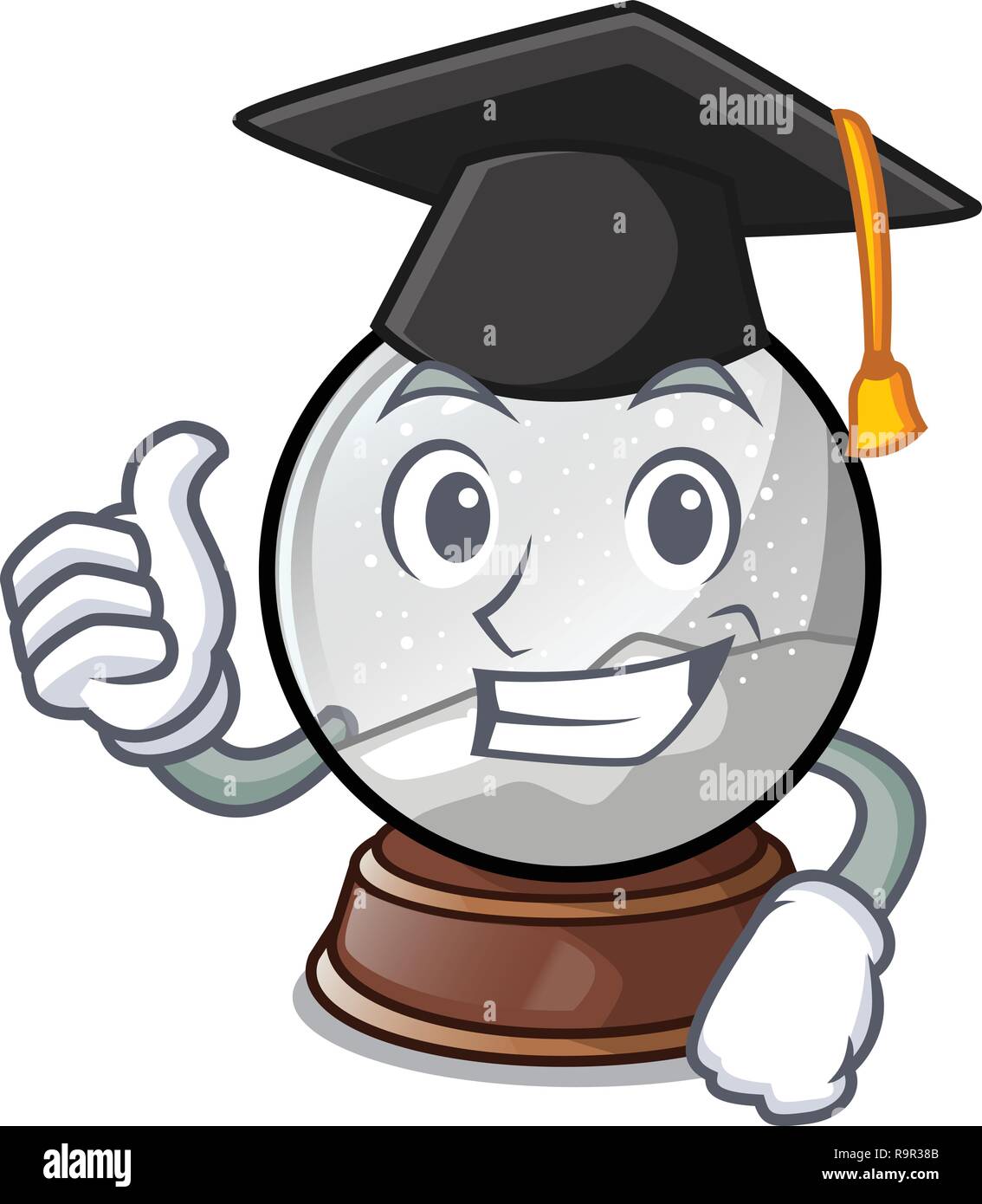 Graduation christmas snow globe on table character Stock Vector Image ...