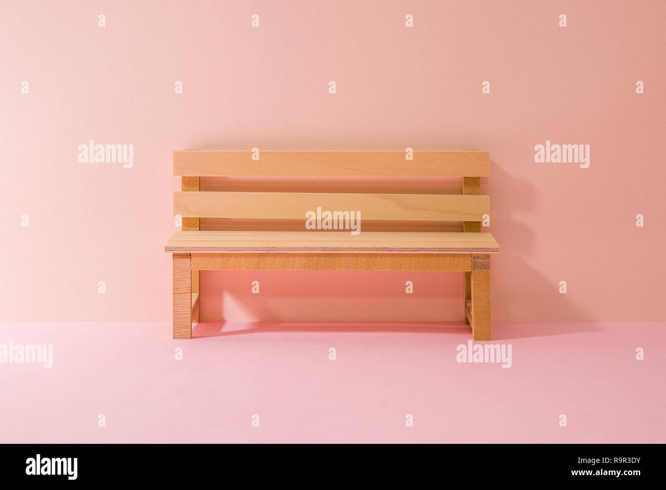 Two seat wooden bench hi-res stock photography and images - Alamy