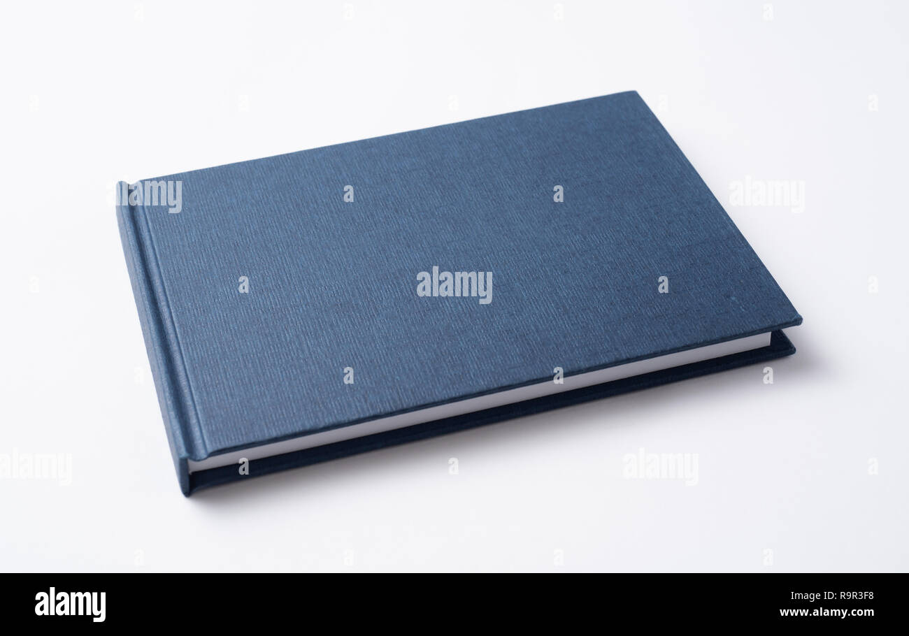 Design concept - Perspective view blue hardcover notebook cover ...