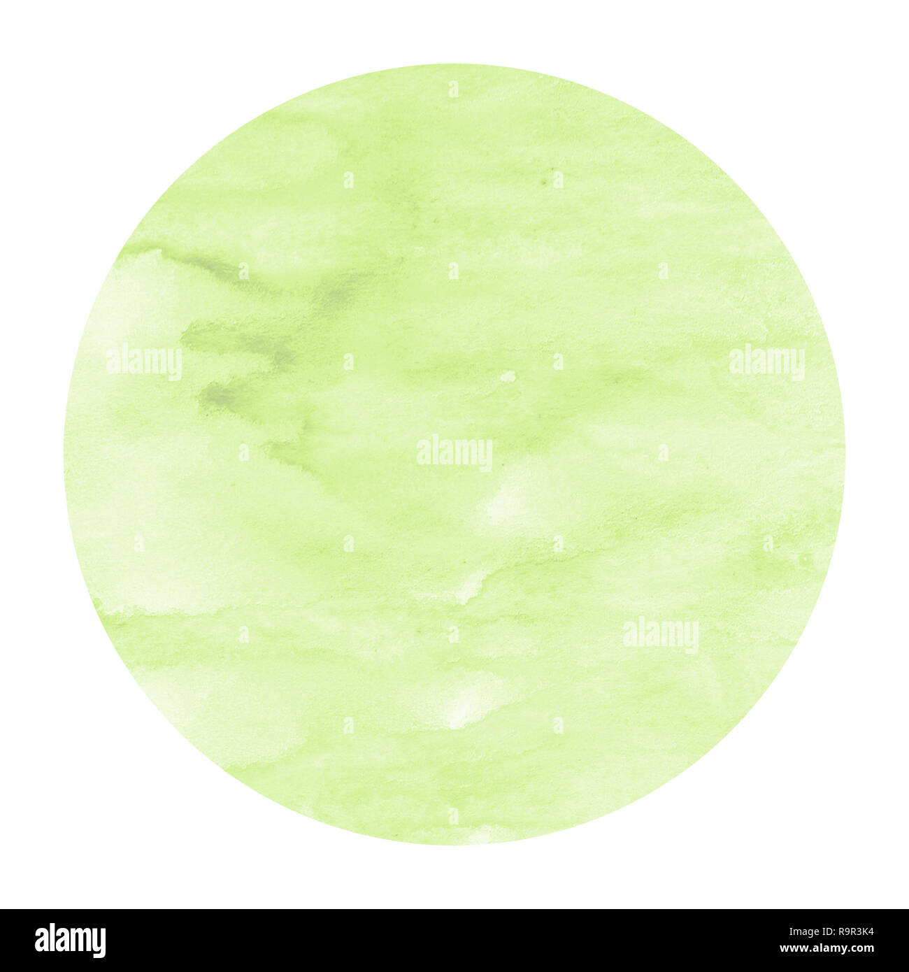 Light green hand drawn watercolor circular frame background texture ...