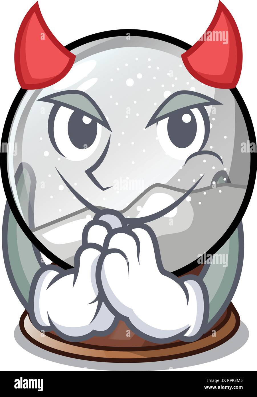 Devil ball snow and christmas cartoon tree Stock Vector Image & Art - Alamy