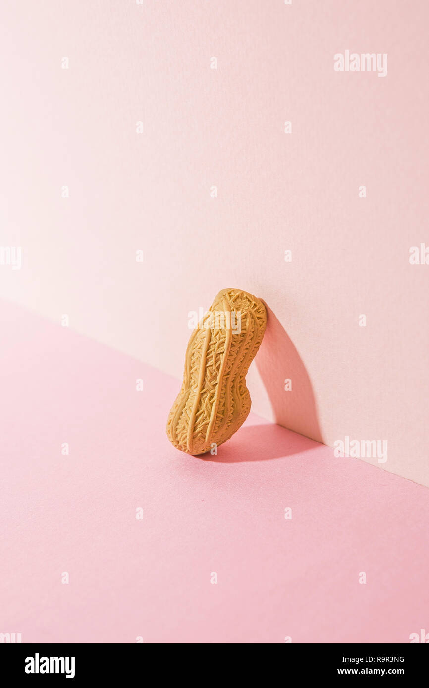 peanuts. Pink Two Tone Background Stock Photo - Alamy