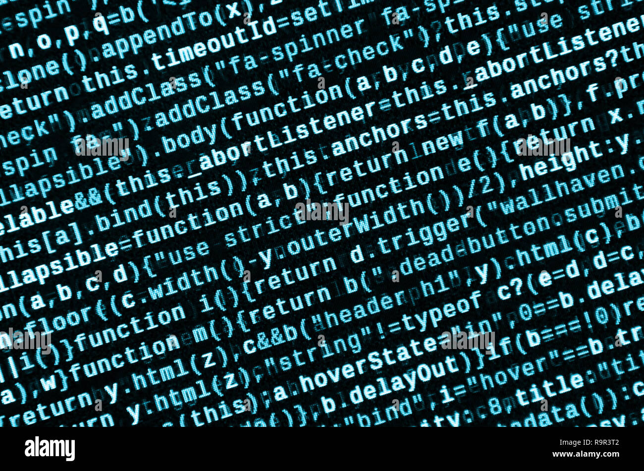 Javascript Code In Text Editor Coding Cyberspace Concept Screen Of Web Developing Javascript