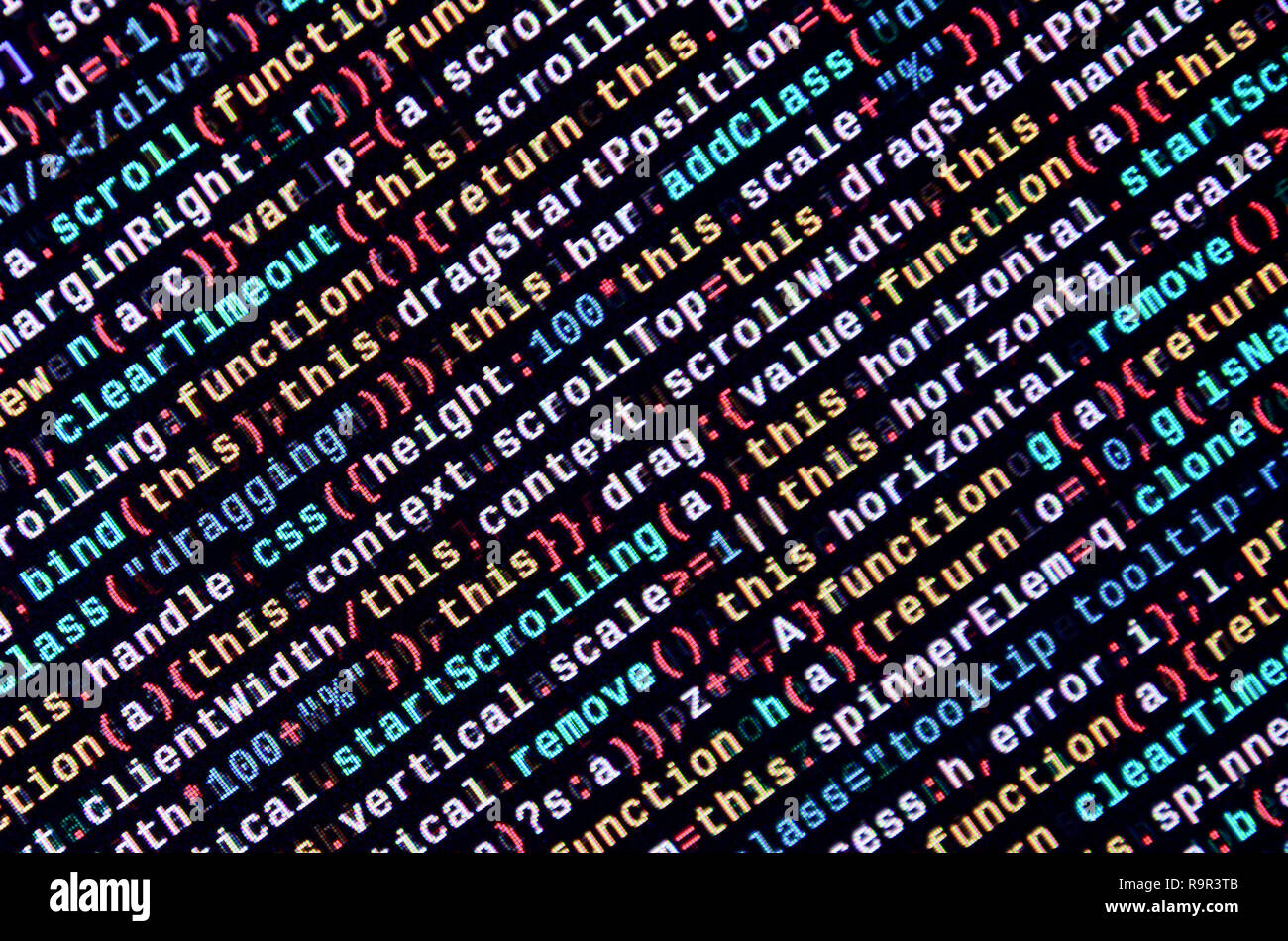 Javascript functions, variables, objects. Monitor closeup of function ...