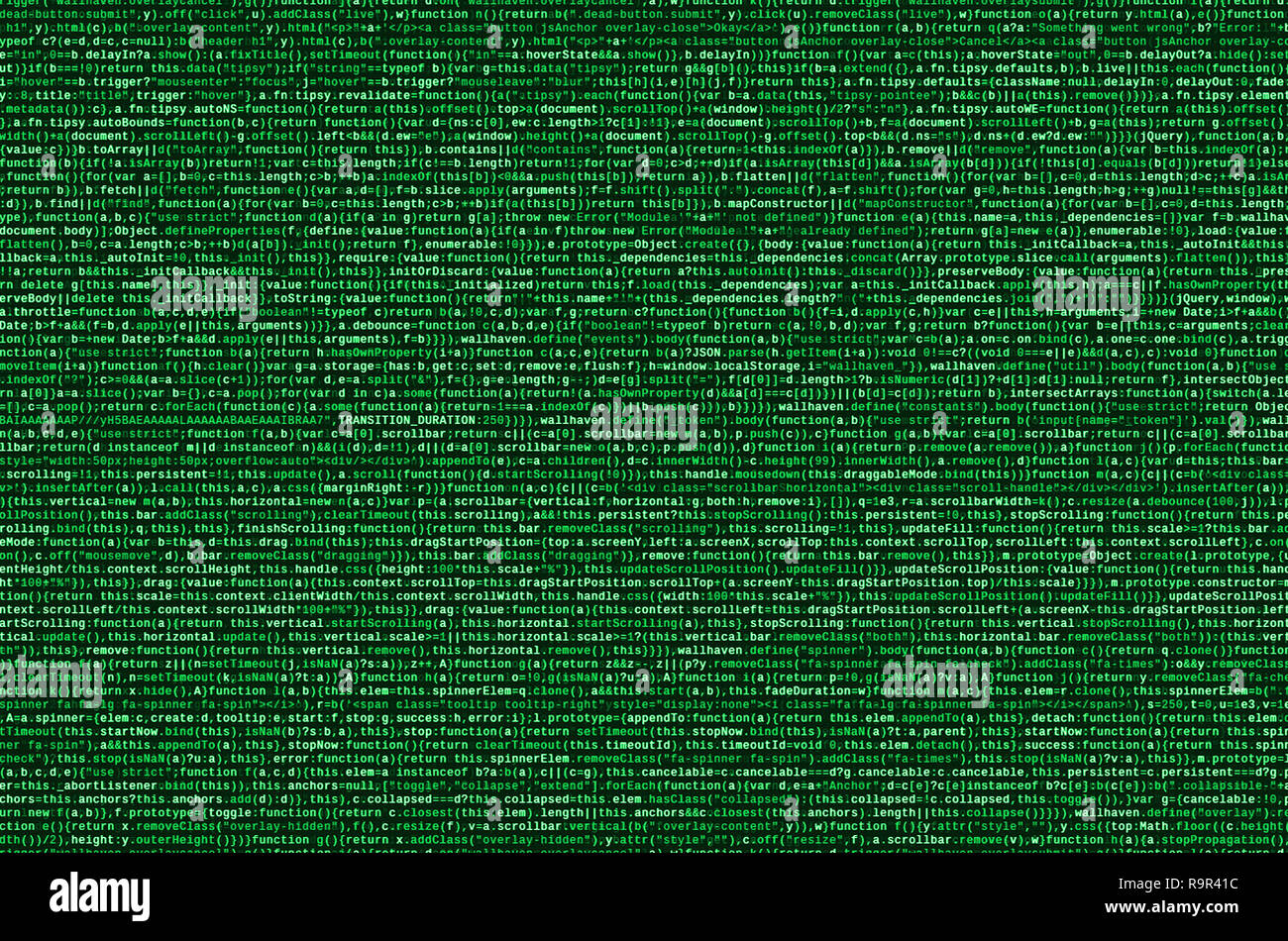 Computer program preview. Programming code typing. Information ...