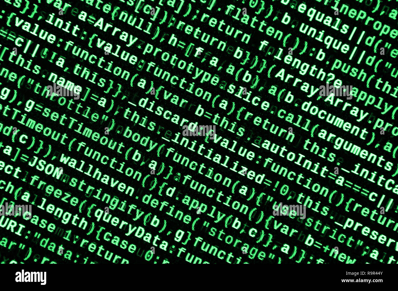 Computer program preview. Programming code typing. Information ...