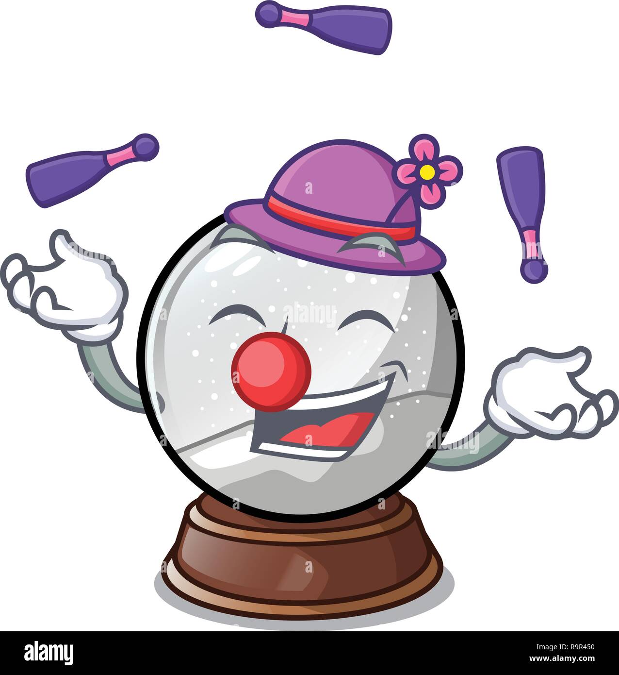 Juggling christmas snow globe in shape cartoon Stock Vector Image & Art ...