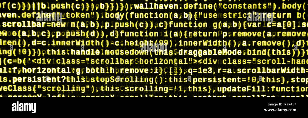 Computer program preview. Programming code typing. Information ...