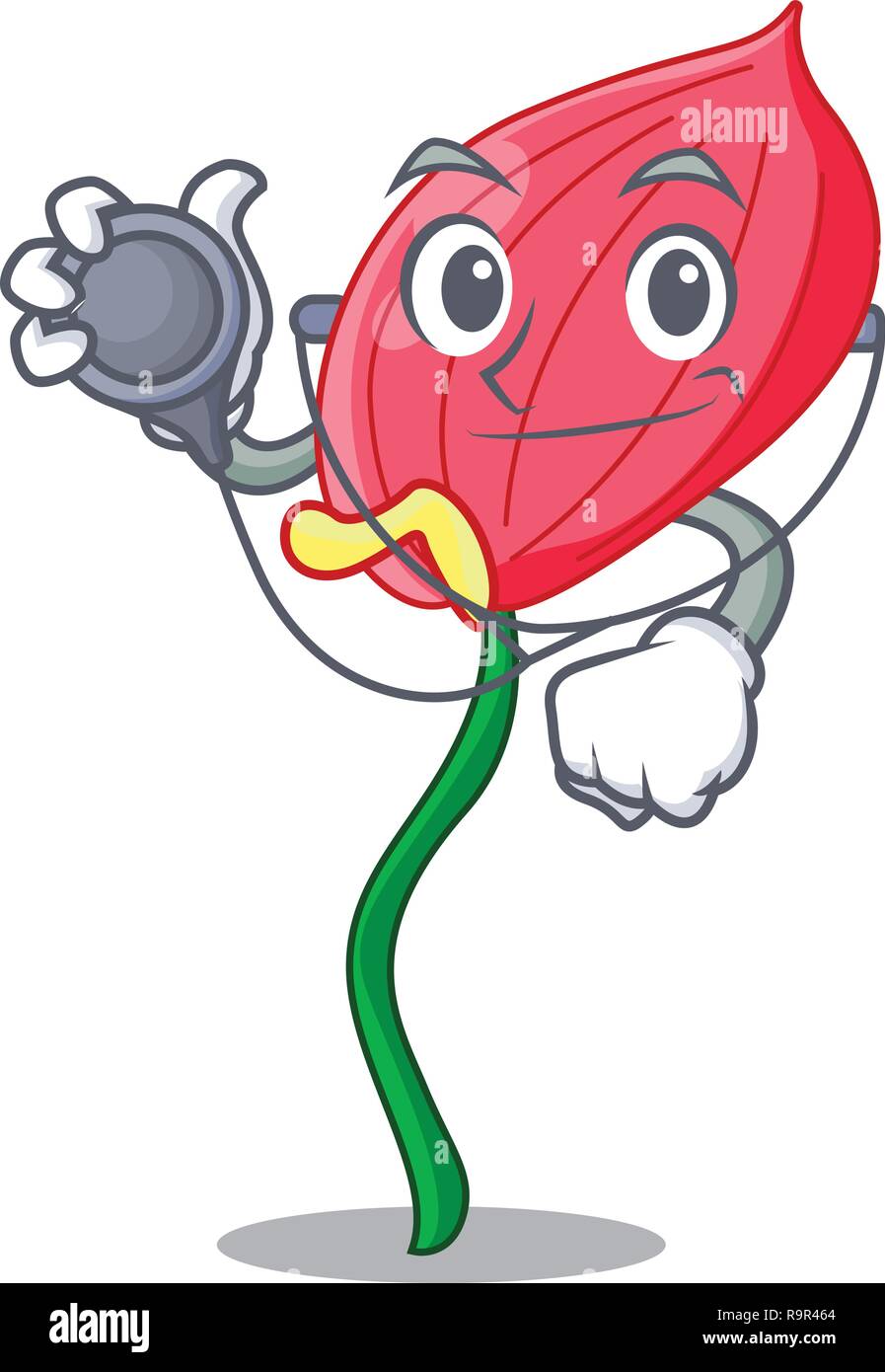 Doctor pink anthurium flower in shape cartoon Stock Vector Image & Art ...