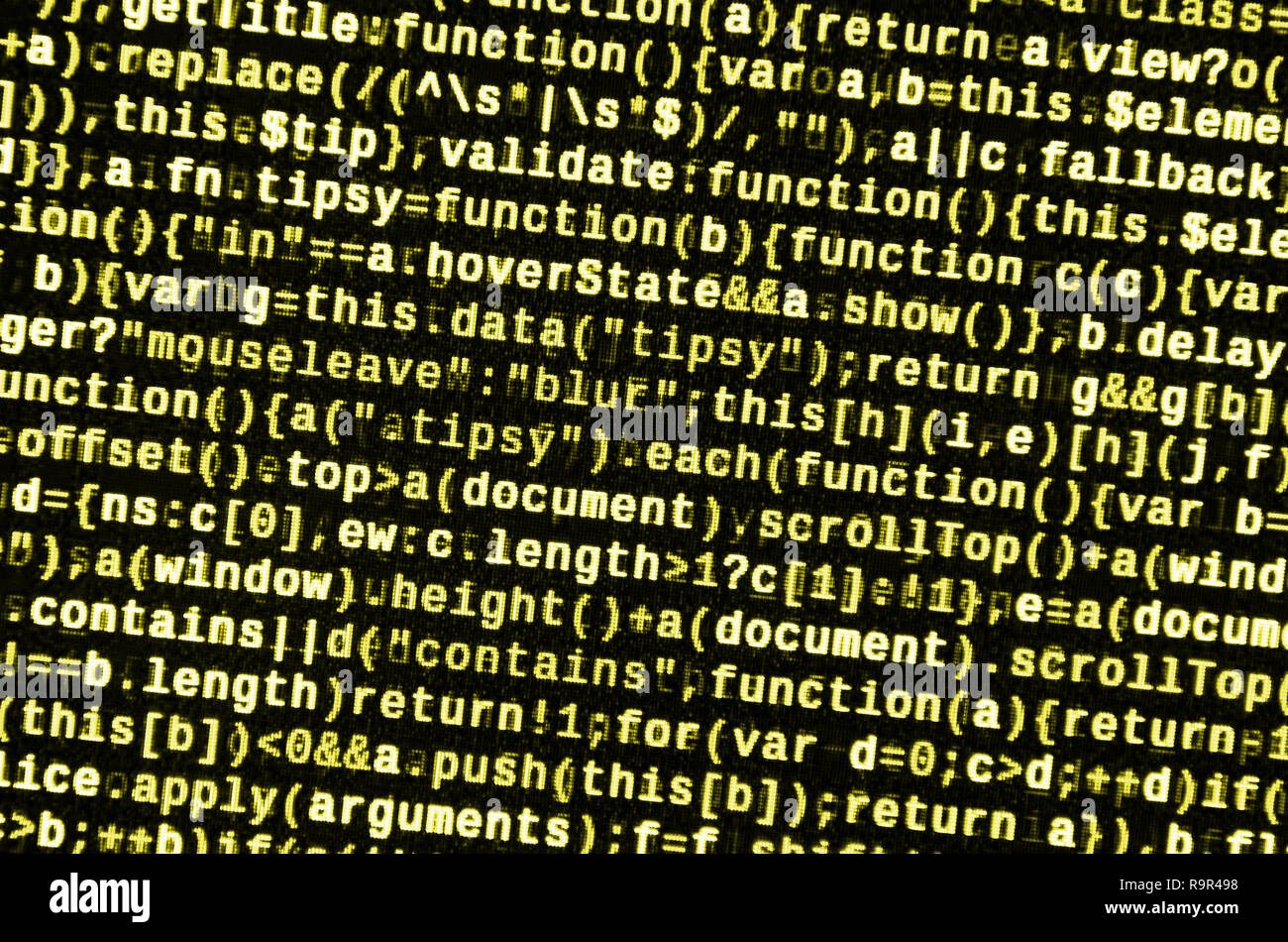 Computer program preview. Programming code typing. Information ...