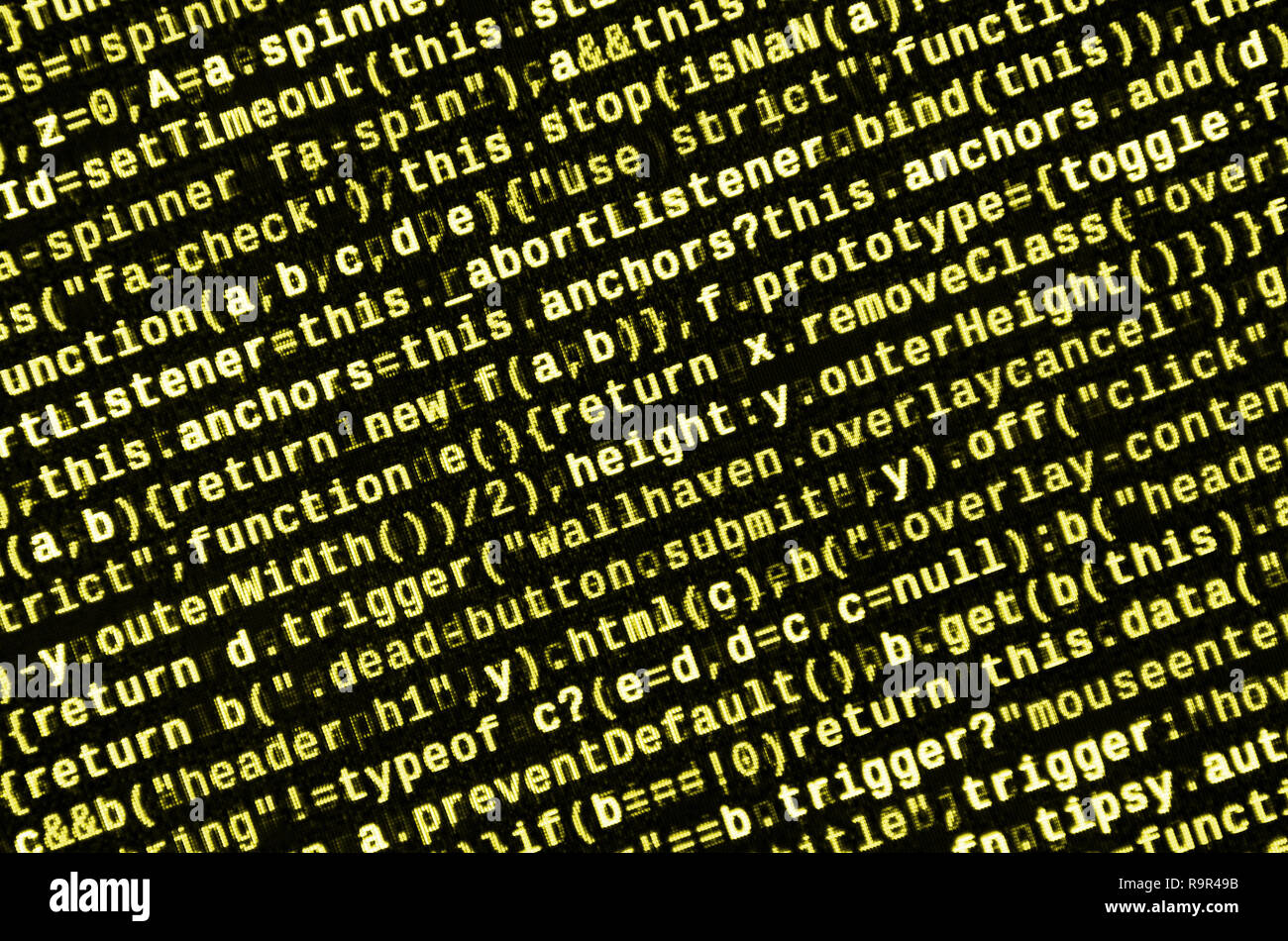 Computer program preview. Programming code typing. Information ...