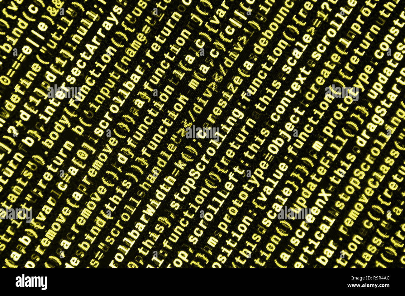 Computer program preview. Programming code typing. Information ...