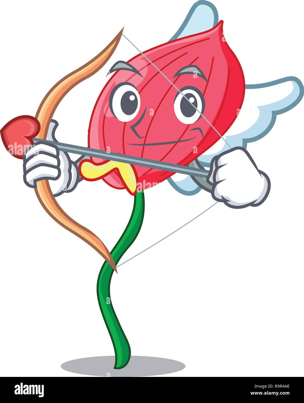 Cupid pink anthurium flower in shape cartoon Stock Vector Image & Art ...