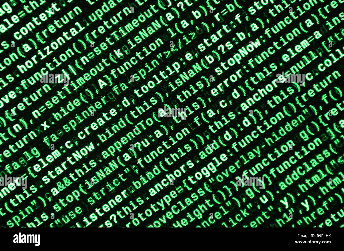 Computer program preview. Programming code typing. Information ...