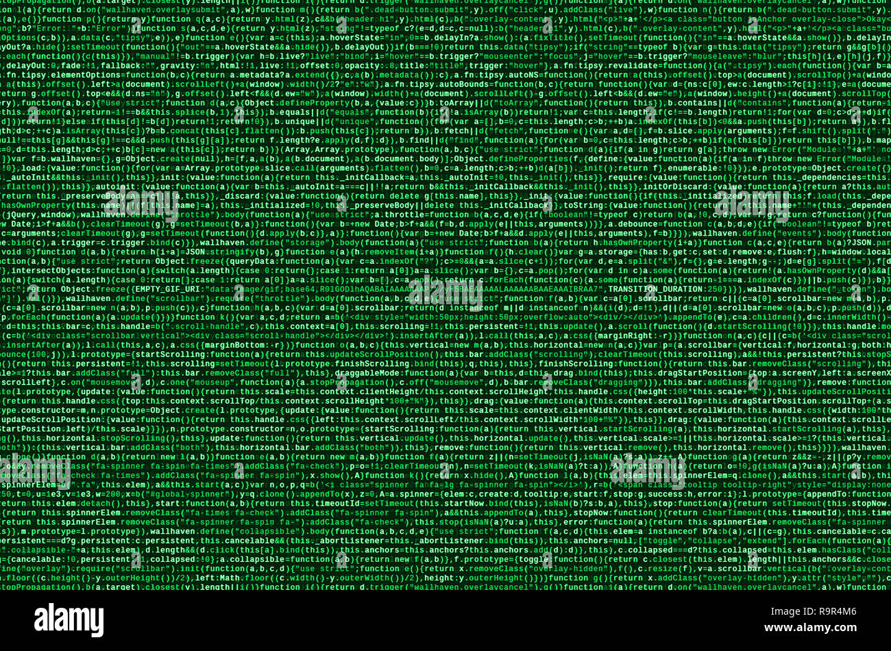 Computer program preview. Programming code typing. Information ...