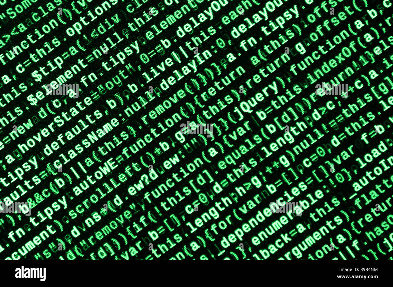 Computer program preview. Programming code typing. Information ...