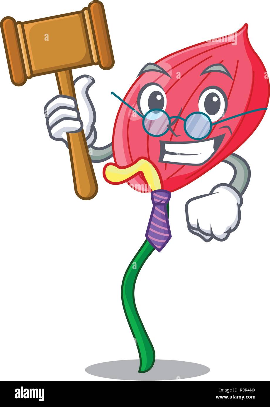 Judge pink anthurium flowers in character funny Stock Vector Image ...