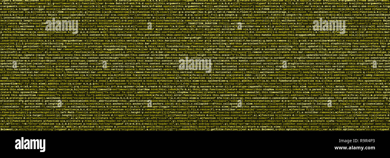 Computer program preview. Programming code typing. Information ...