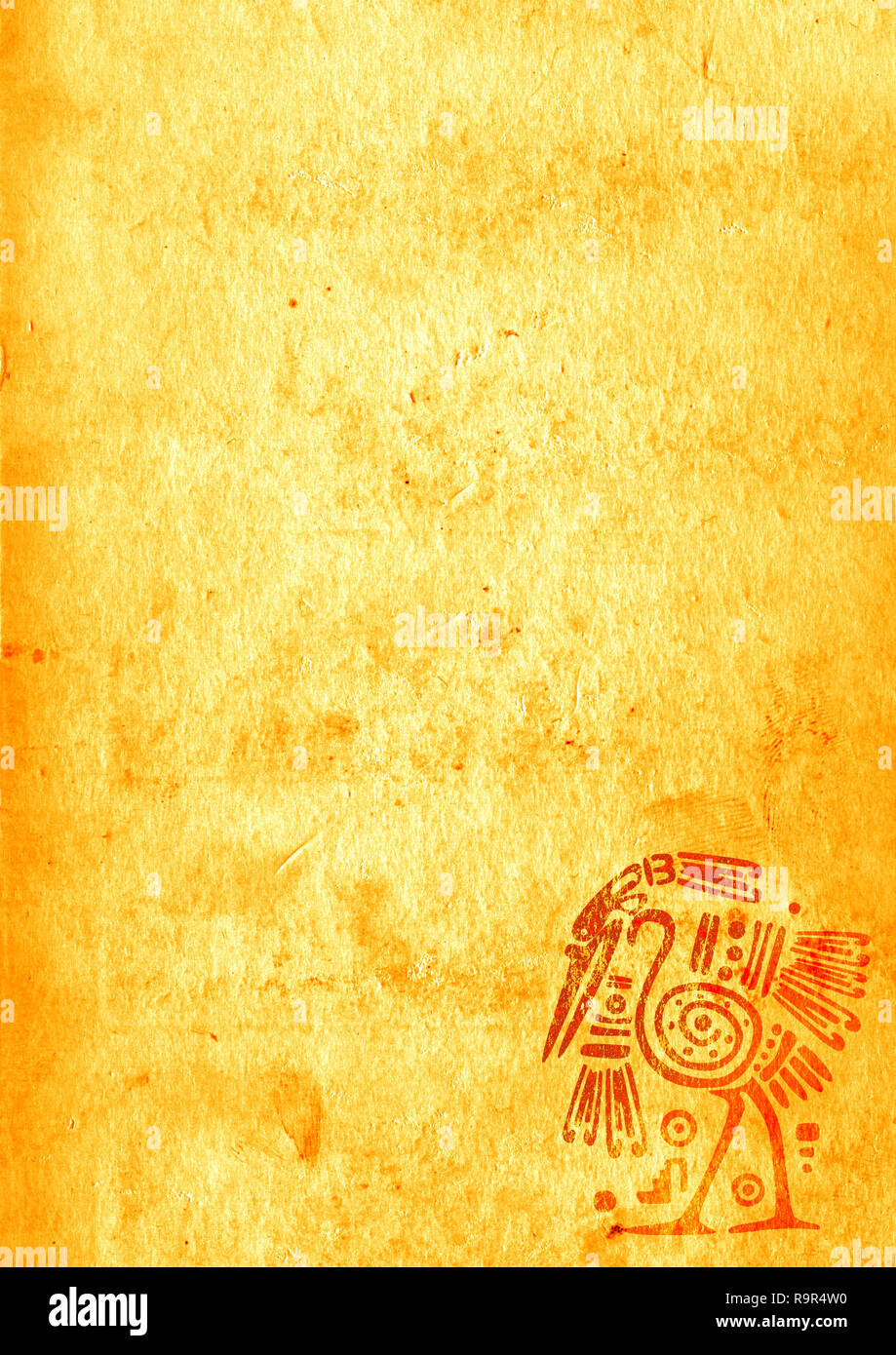Background with grunge paper texture of orange color and American ...