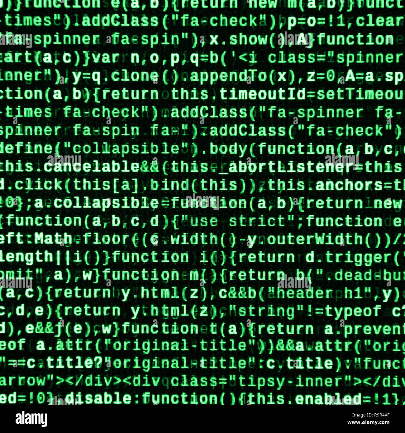 JavaScript Code In Text Editor Coding Cyberspace Concept Screen Of