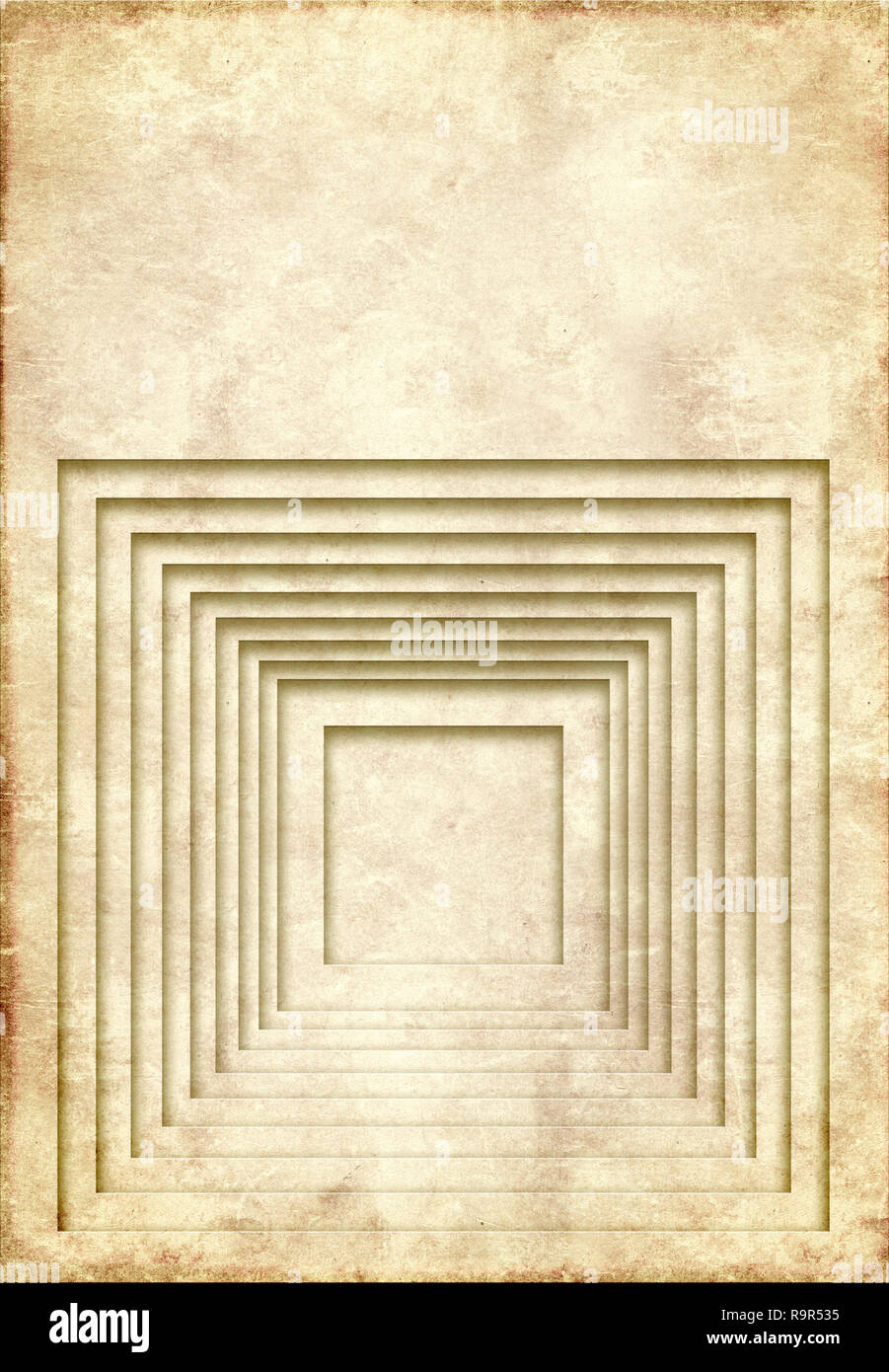 Grunge background with texture of the old, soiled paper and geometric ...