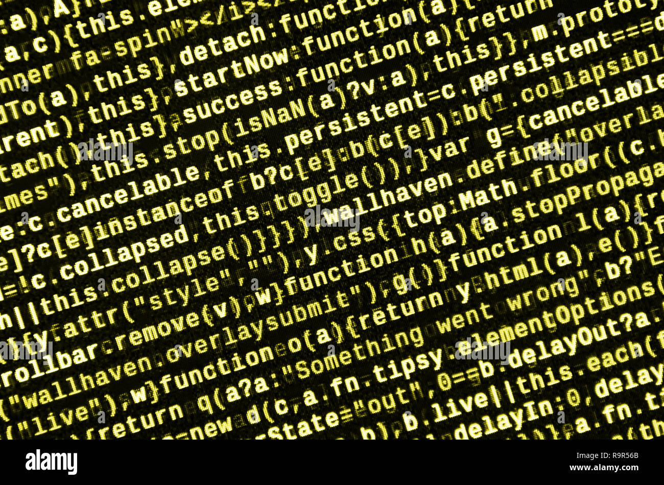 Computer program preview. Programming code typing. Information ...