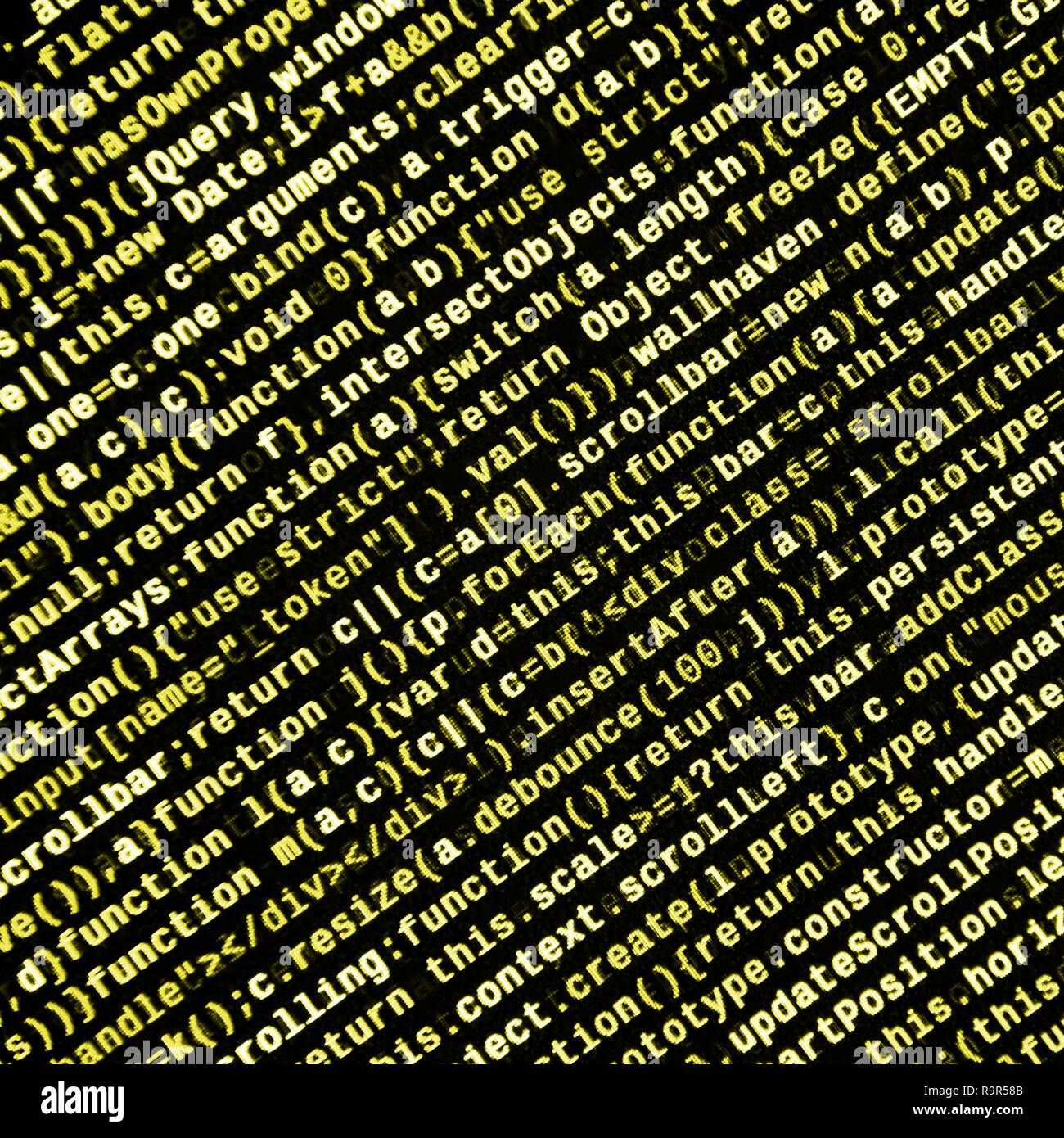 Computer program preview. Programming code typing. Information ...