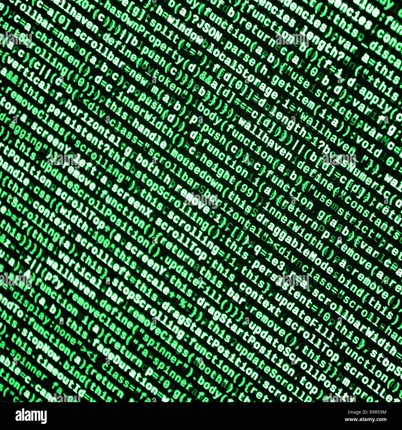 Javascript functions, variables, objects. Monitor closeup of function ...
