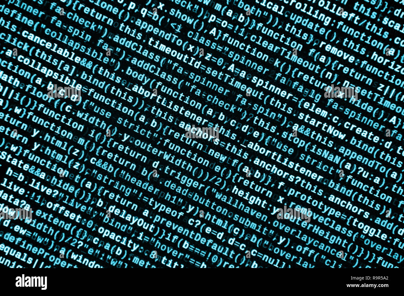 Computer program preview. Programming code typing. Information technology website coding ...